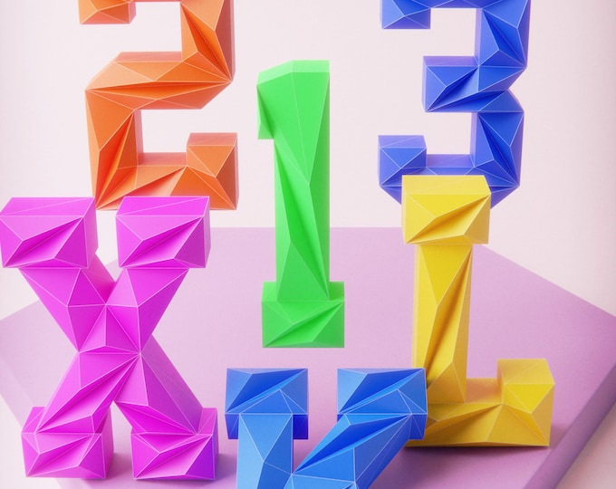 3D Alphabet Papercraft Template, Lowpoly Letters A-Z (PDF, SVG) - Etsy ...