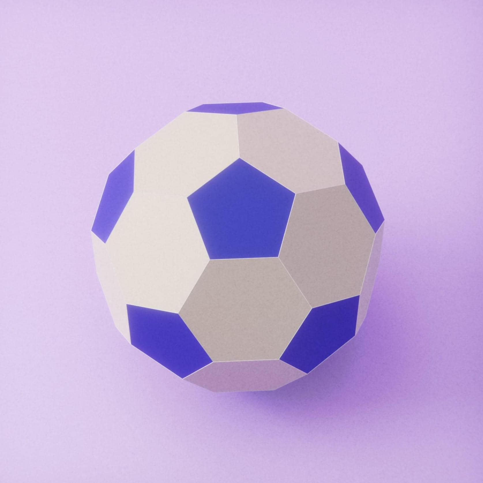 Paper Soccer Ball Diy Printable PDF - 3D Papercraft Template | Diy ...