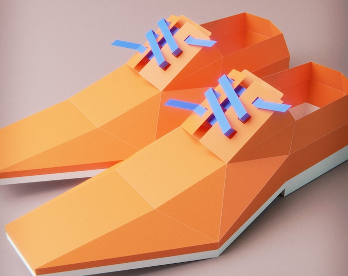 DIY Papercrafts,paper Shoe,canvas Shoe,printable Shoe,3d Shoe Model ...