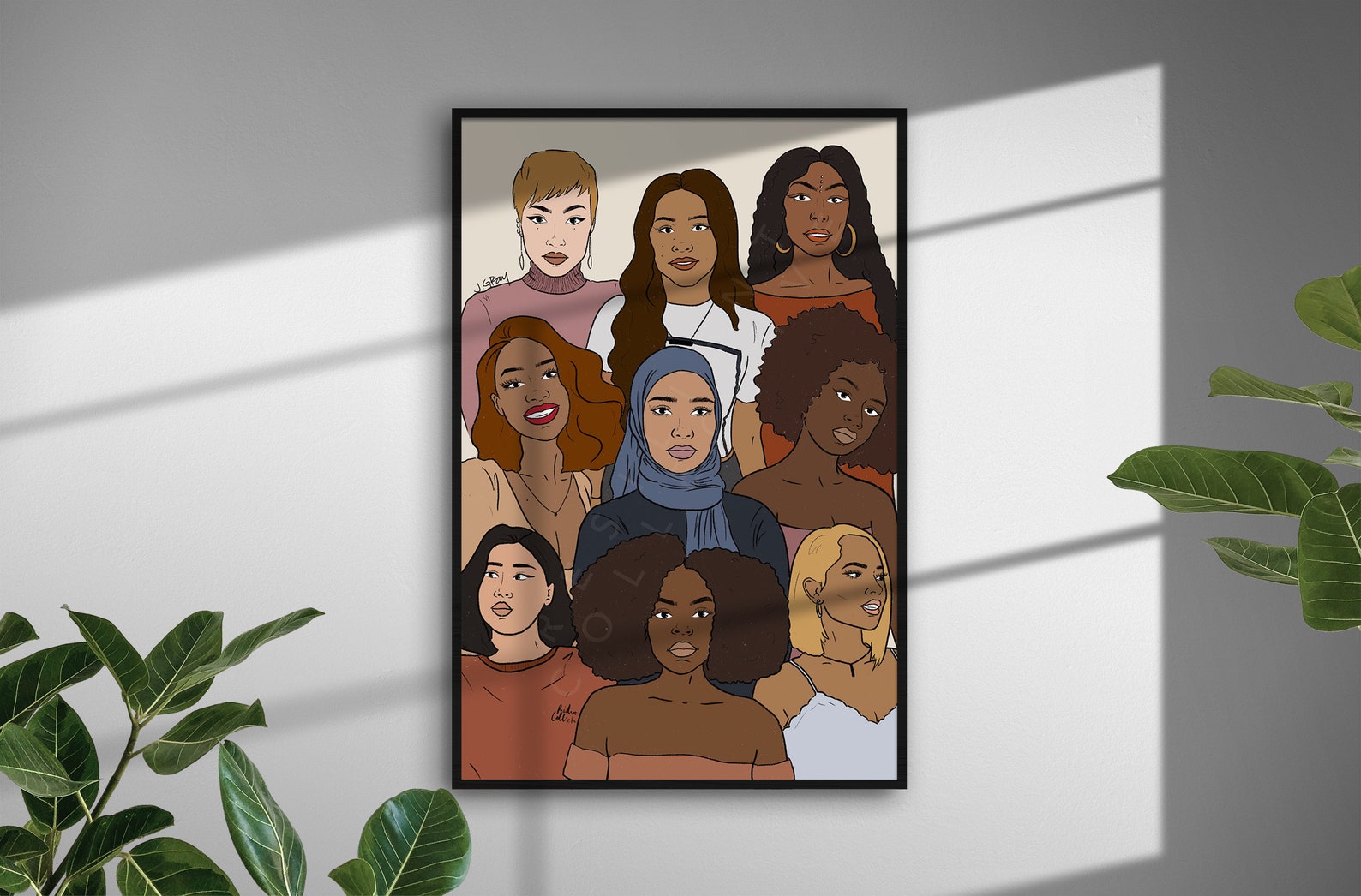 Resilient Woman Art Female Art Women Drawing WOC | Etsy