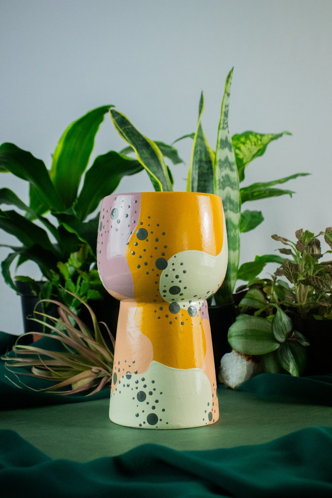 Reversible Planter Pot | Ceramic Pot | Design: Pynk & Dots - Etsy