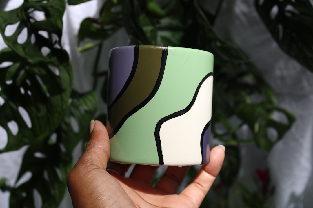 Small Cylinder Planter With Stand | Ceramic Pottery | Design-haze - Etsy