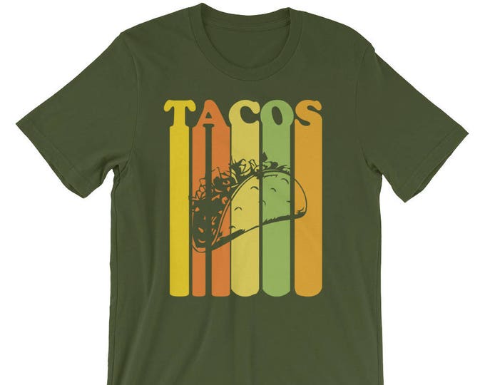 Vintage Style Taco Shirt in Retro Colors Funny Graphic Design Gift Idea ...