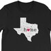 Cute Texas Home T-shirt Heart Distressed TX State Map Texas Girl Design ...
