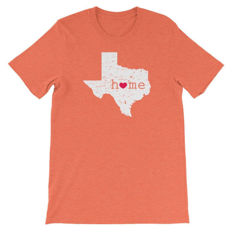 Cute Texas Home T-shirt Heart Distressed TX State Map Texas - Etsy