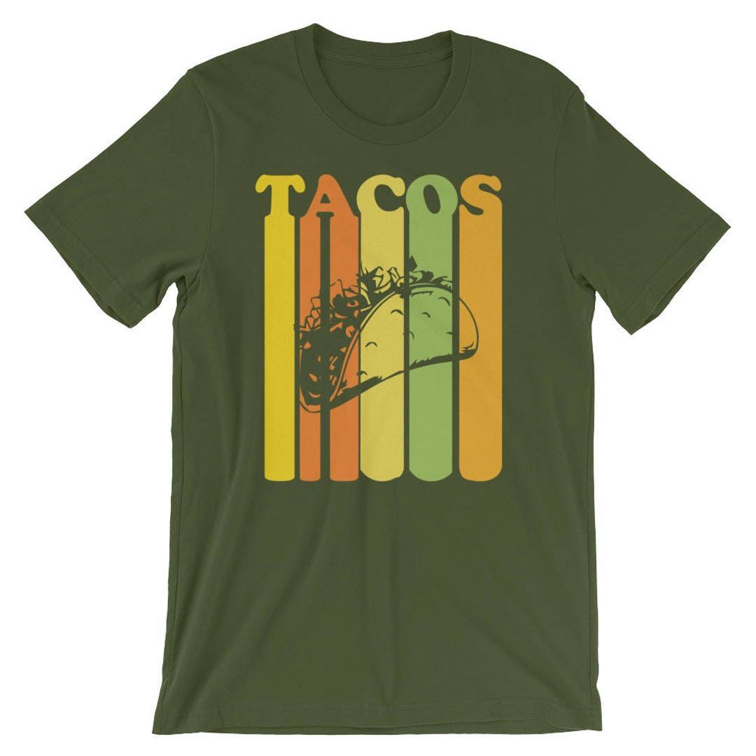 Vintage Style Taco Shirt in Retro Colors Funny Graphic Design Gift Idea ...