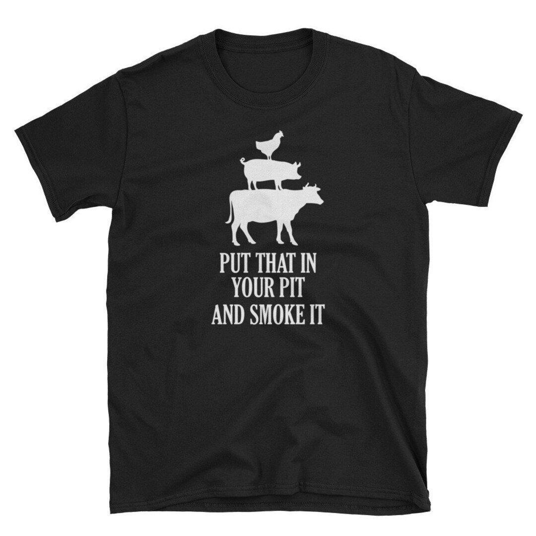 Funny BBQ Smoker T Shirt Dad Grilling Pitmaster Meat Lover - Etsy