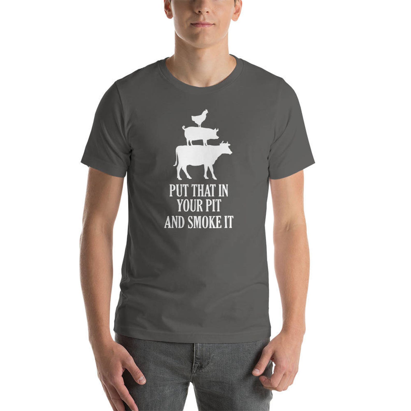 Funny BBQ Smoker T Shirt Dad Grilling Pitmaster Meat Lover - Etsy