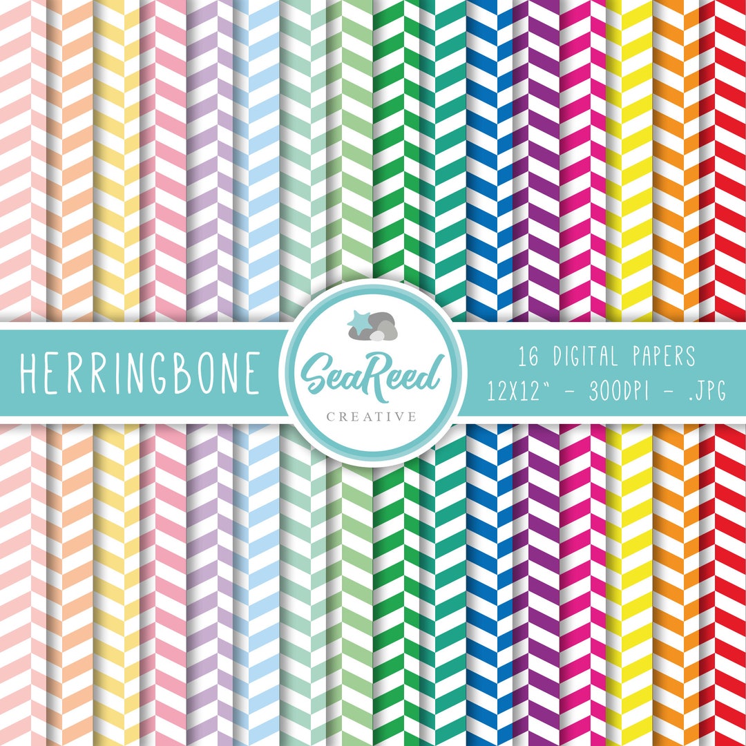 Herringbone Digital Paper, Herringbone Pattern, Herringbone Paper ...