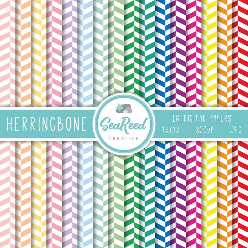 Herringbone Digital Paper, Herringbone Pattern, Herringbone Paper ...