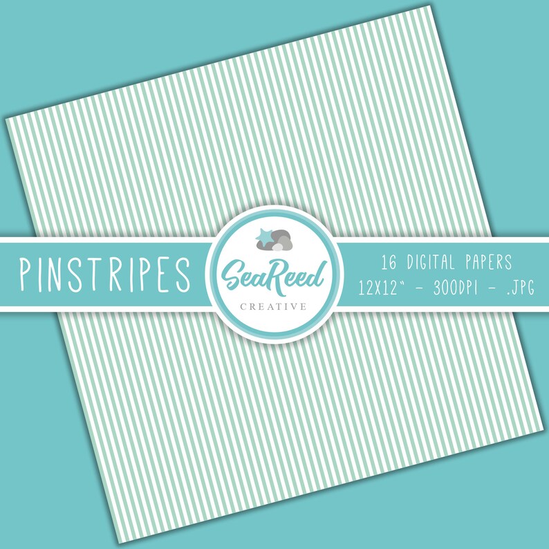 Candy Stripe Digital Paper, Pinstripe Digital Paper, Horizontal Stripes ...