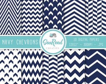 Navy Digital Paper Pack, Navy Blue Digital Scrapbook Paper, Navy ...