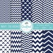 Navy Chevron Digital Paper Pack, Navy Blue Digital Scrapbook Paper ...