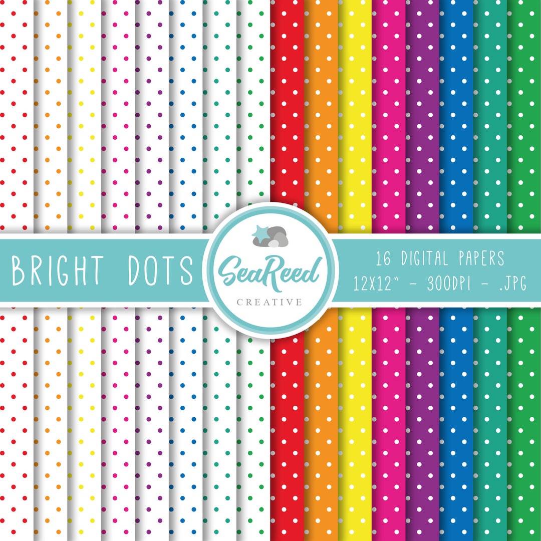 Tiny Polka Dot Digital Paper, Polka Dot Pattern, Digital Papers ...