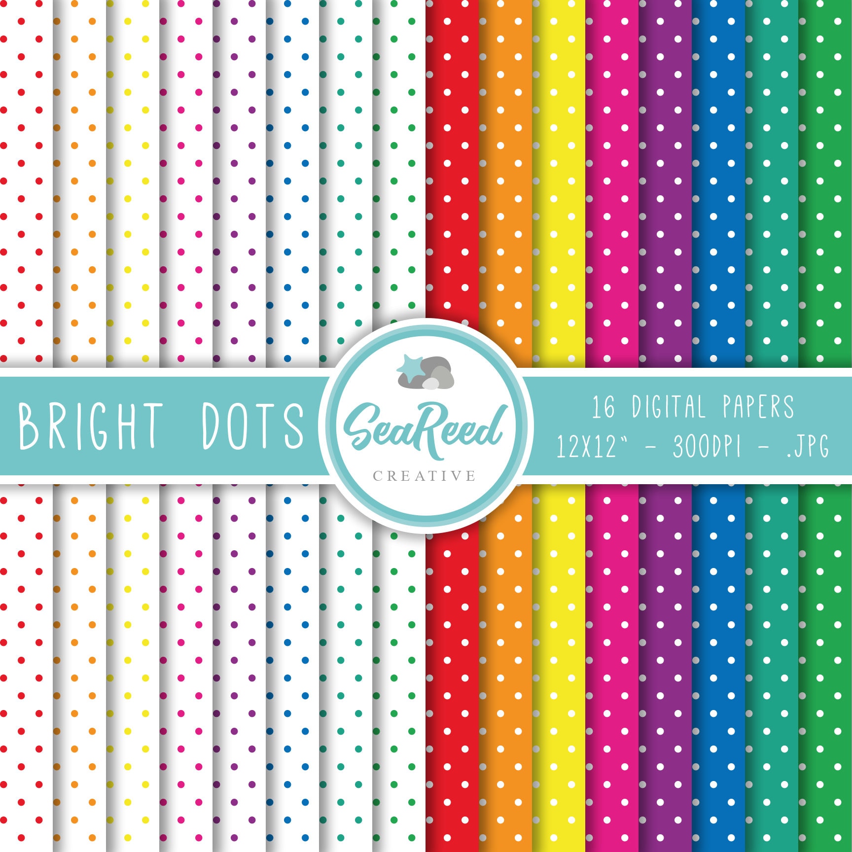 Tiny Polka Dot Digital Paper, Polka Dot Pattern, Digital Papers ...