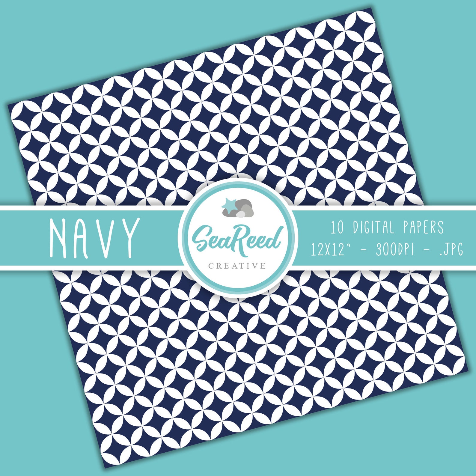 Navy Digital Paper Pack, Navy Blue Digital Scrapbook Paper, Navy ...