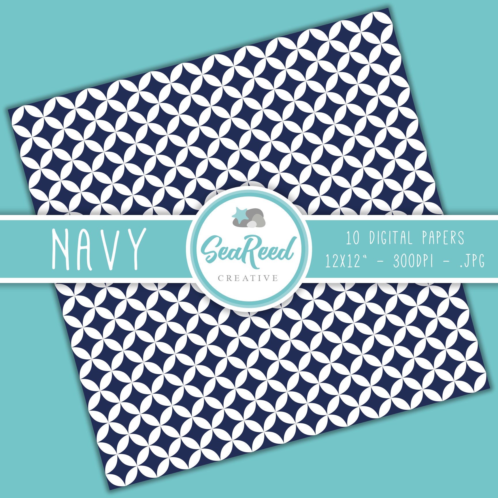 Navy Digital Paper Pack, Navy Blue Digital Scrapbook Paper, Navy ...