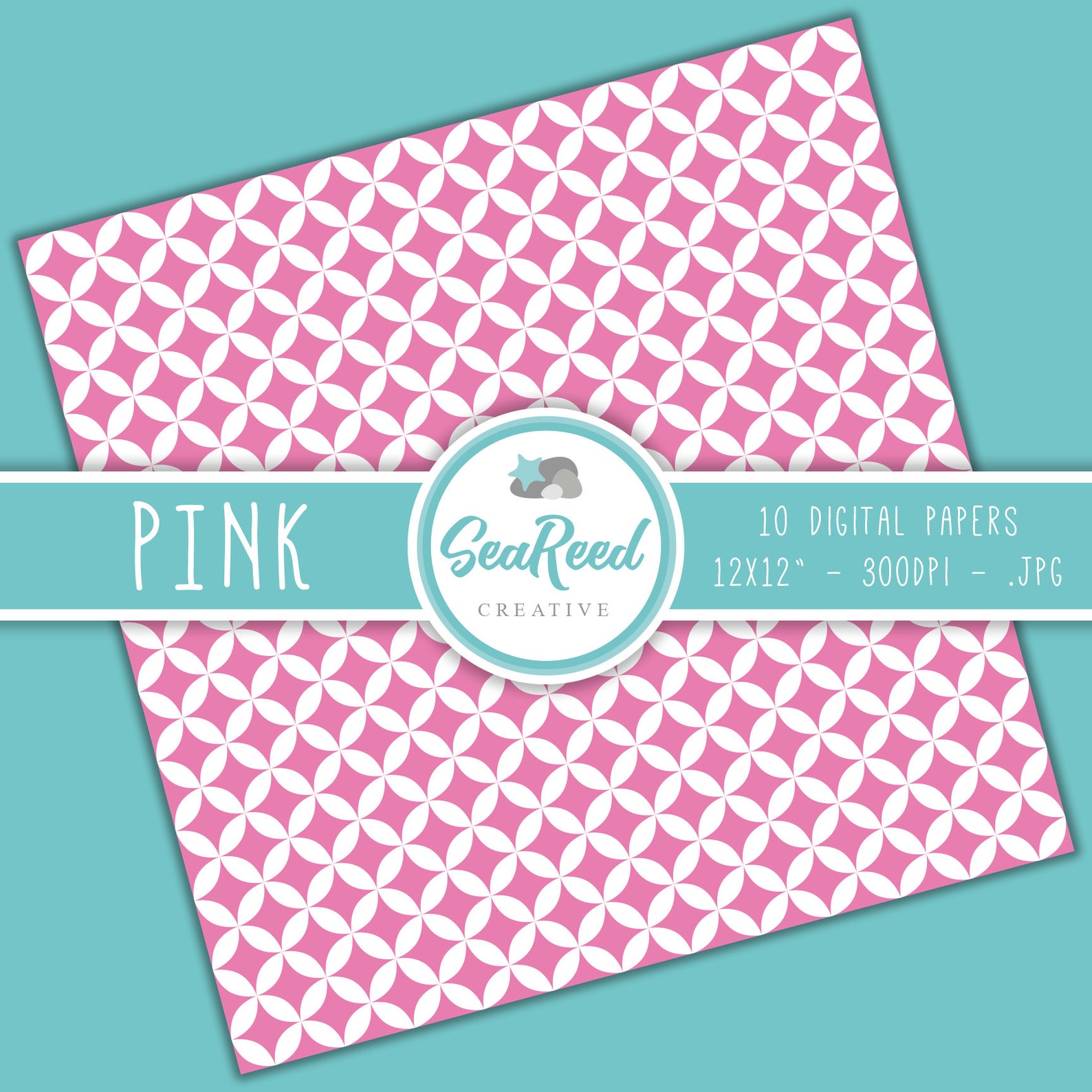 Pink Digital Paper Printable Paper Girly Digital Paper Zig | Etsy