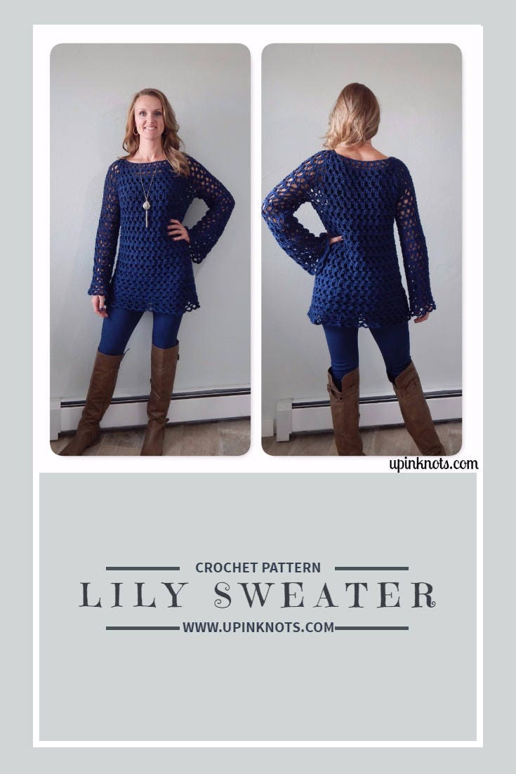 PATTERN Lily Crochet Sweater/tunic - Etsy