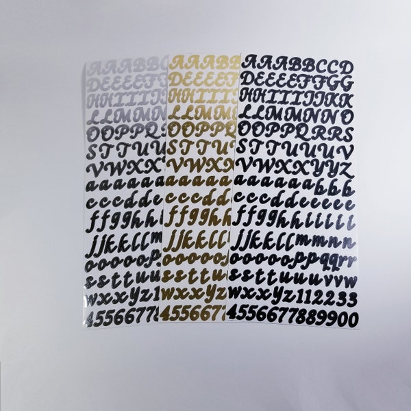 Gold Cursive Stickers - Etsy