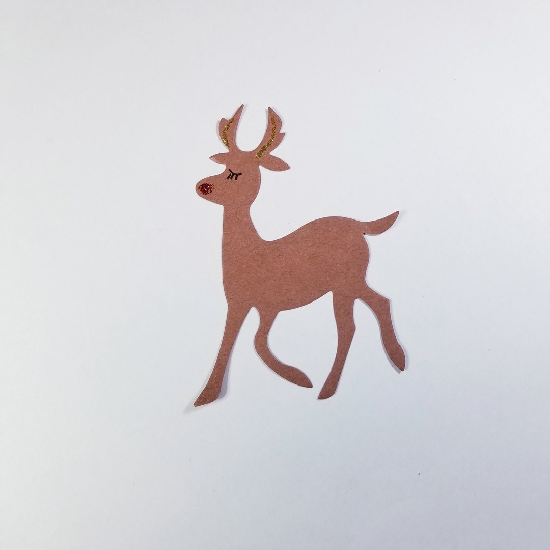 Vintage Rudolf Reindeer Die Cut-christmas Paper Die Cut-papercut ...