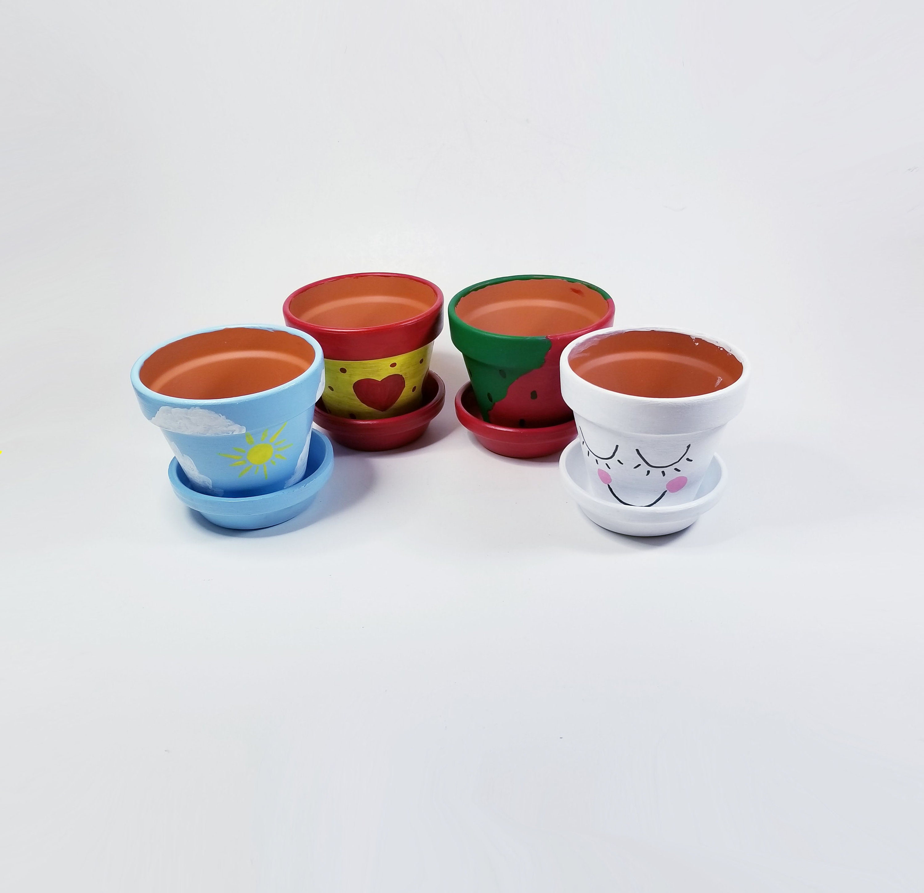Paint Your Own Terracotta Plant Pot-flower Pot Painting Kit-diy Pot ...