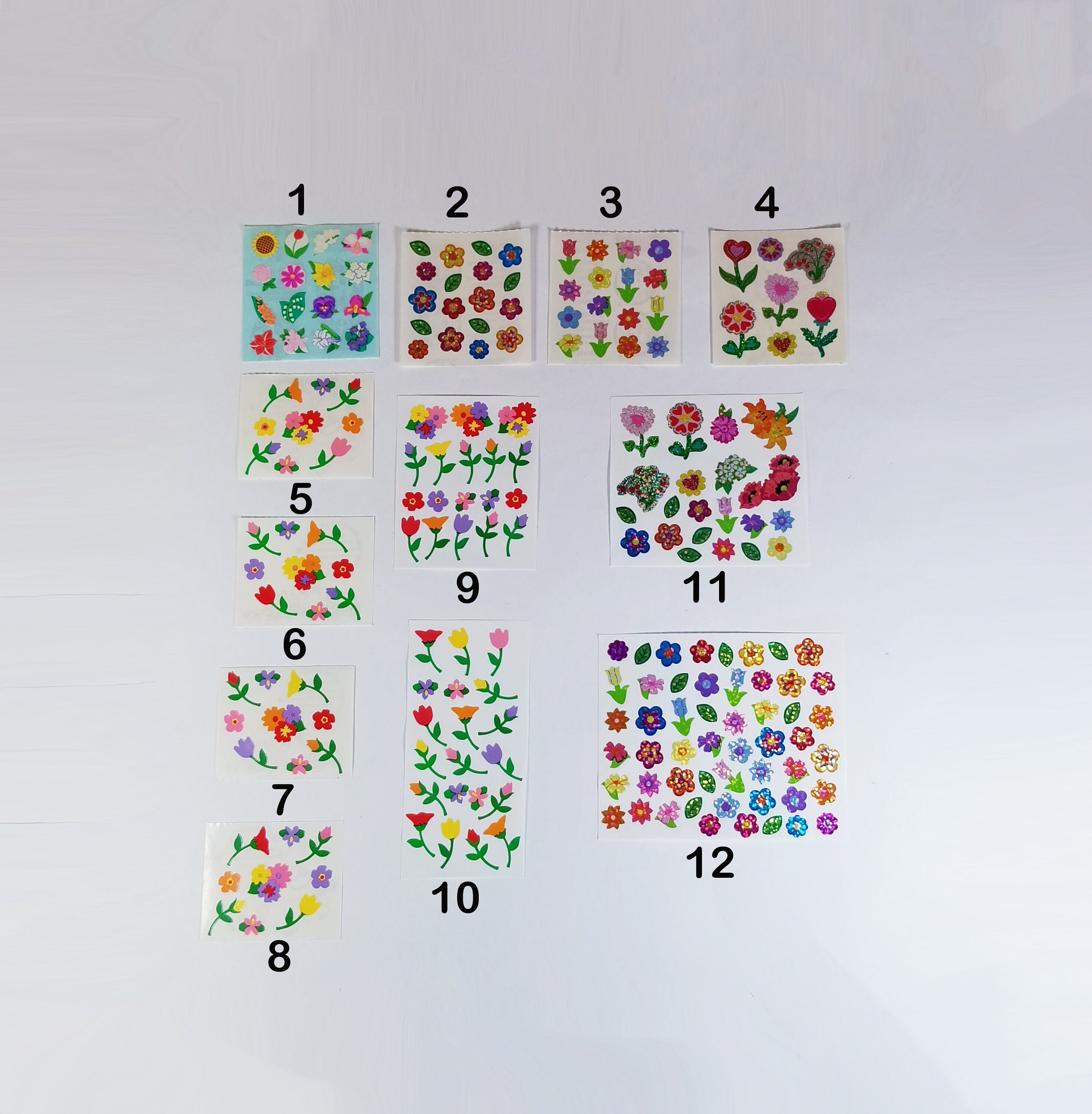 Vintage Various Flowers Stickers-spring Flowers Stickers-summer Flower ...