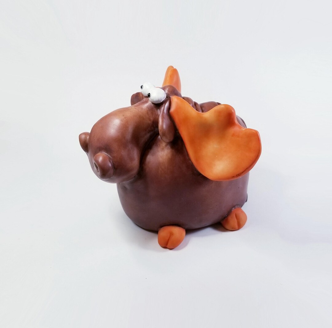 Vintage Resin Moose Coin Bank-moose Piggy Bank-p. Chiari Moose Bank ...