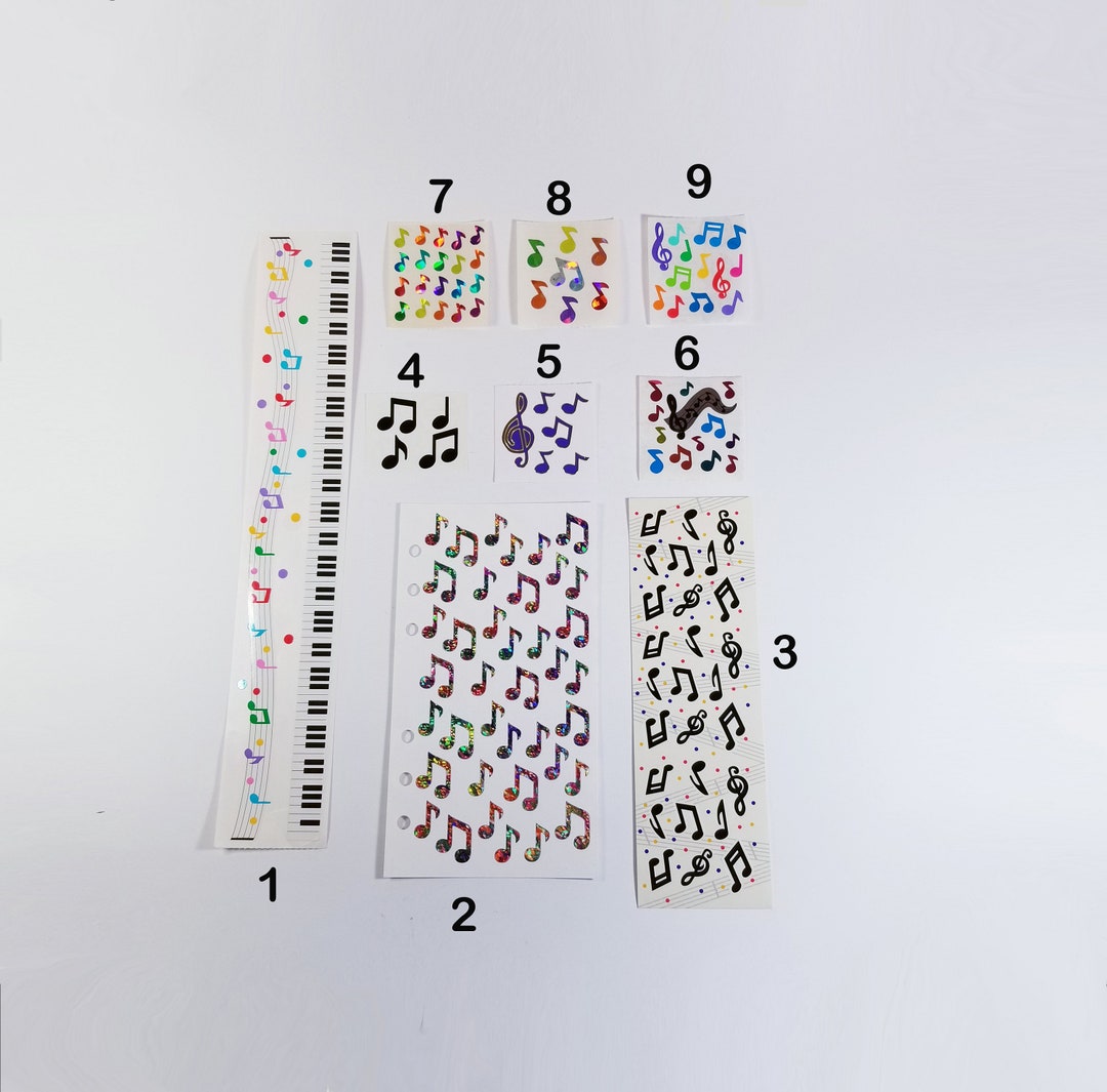 Vintage Musical Notes Scrapbooking Stickers-scrapbook Stickers-music ...