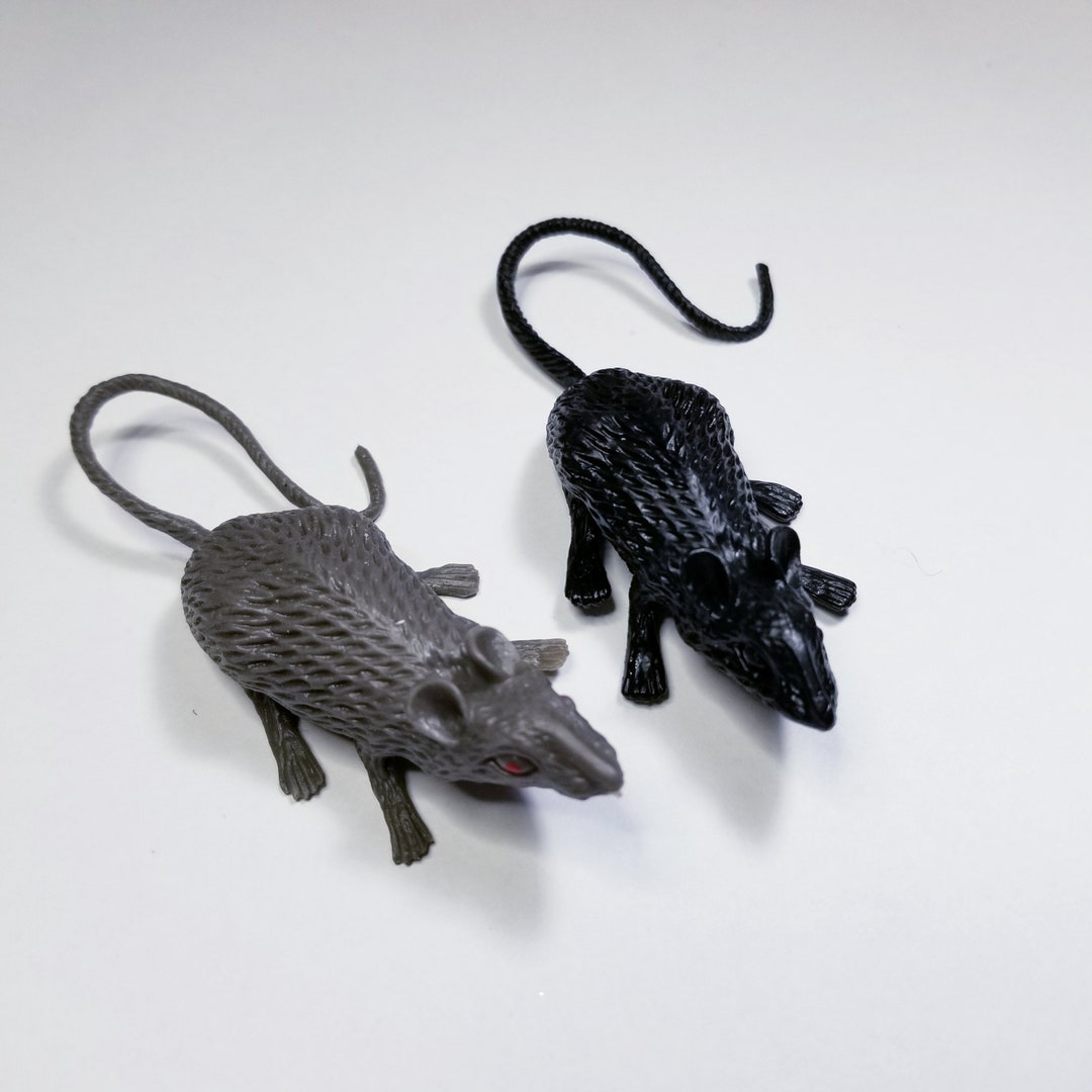 2 Rubber Rats-rubber Mice-rubber Mouse-halloween - Etsy