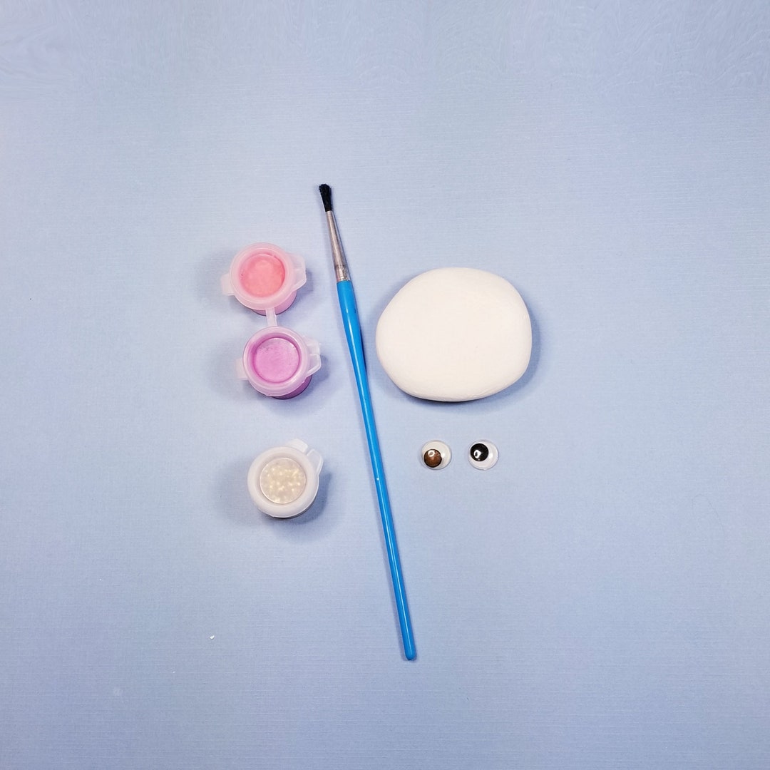 Plaster Rock With Googly Eyes Paint Your Own Craft Kit-pebble Paint ...