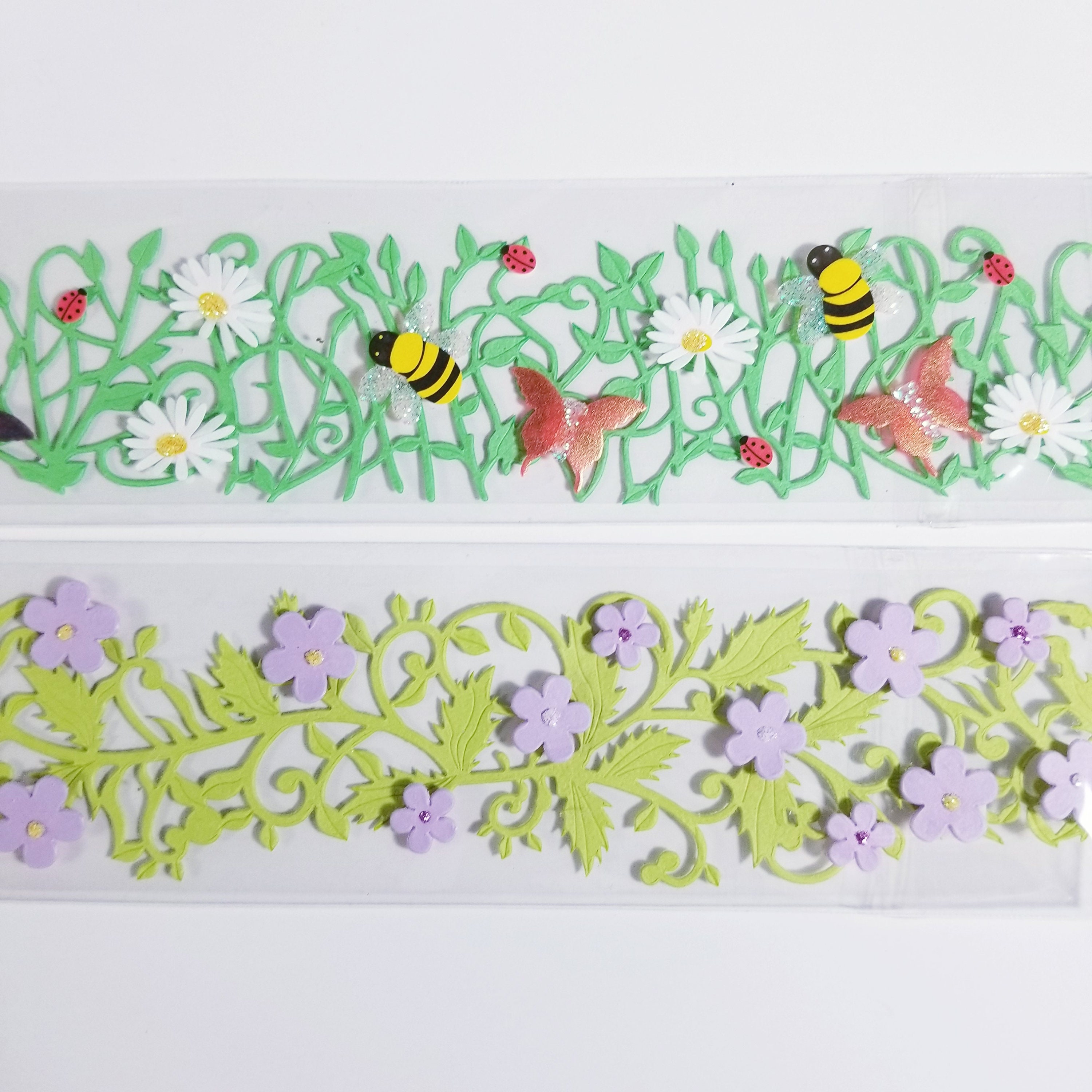 Vintage 3D Glitter Self Stick Border-sunflower, Roses, Flower, Ocean ...