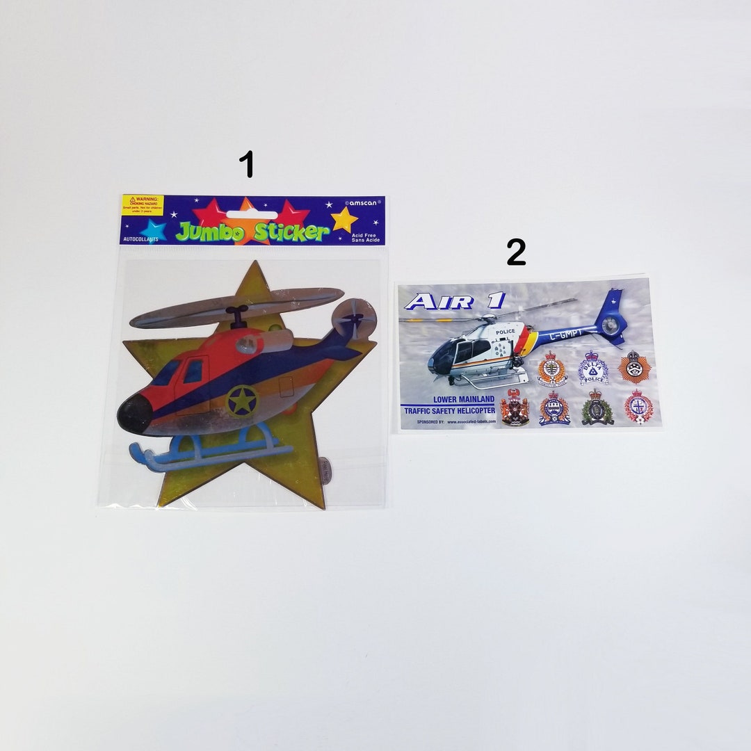 Vintage Jumbo Foil Helicopter Sticker-air 1 Lower Mainland Traffic ...