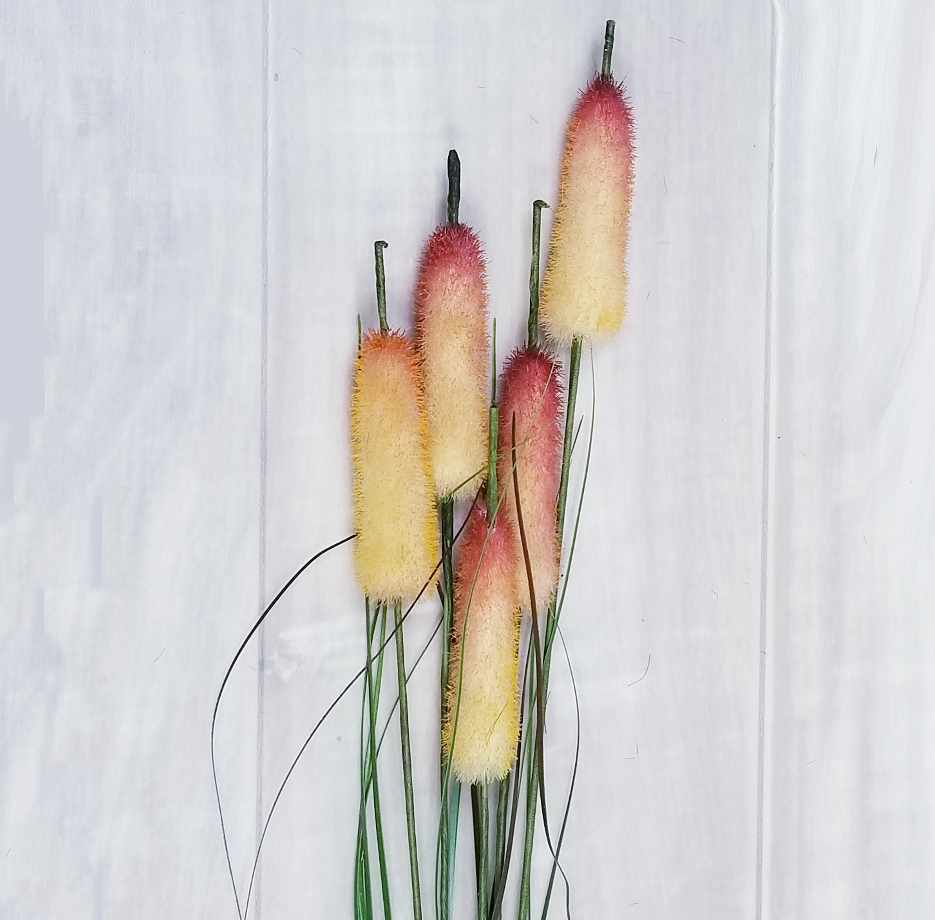 Artificial Cattails With Long Grass Spray-cattail Floral Stem-fall ...
