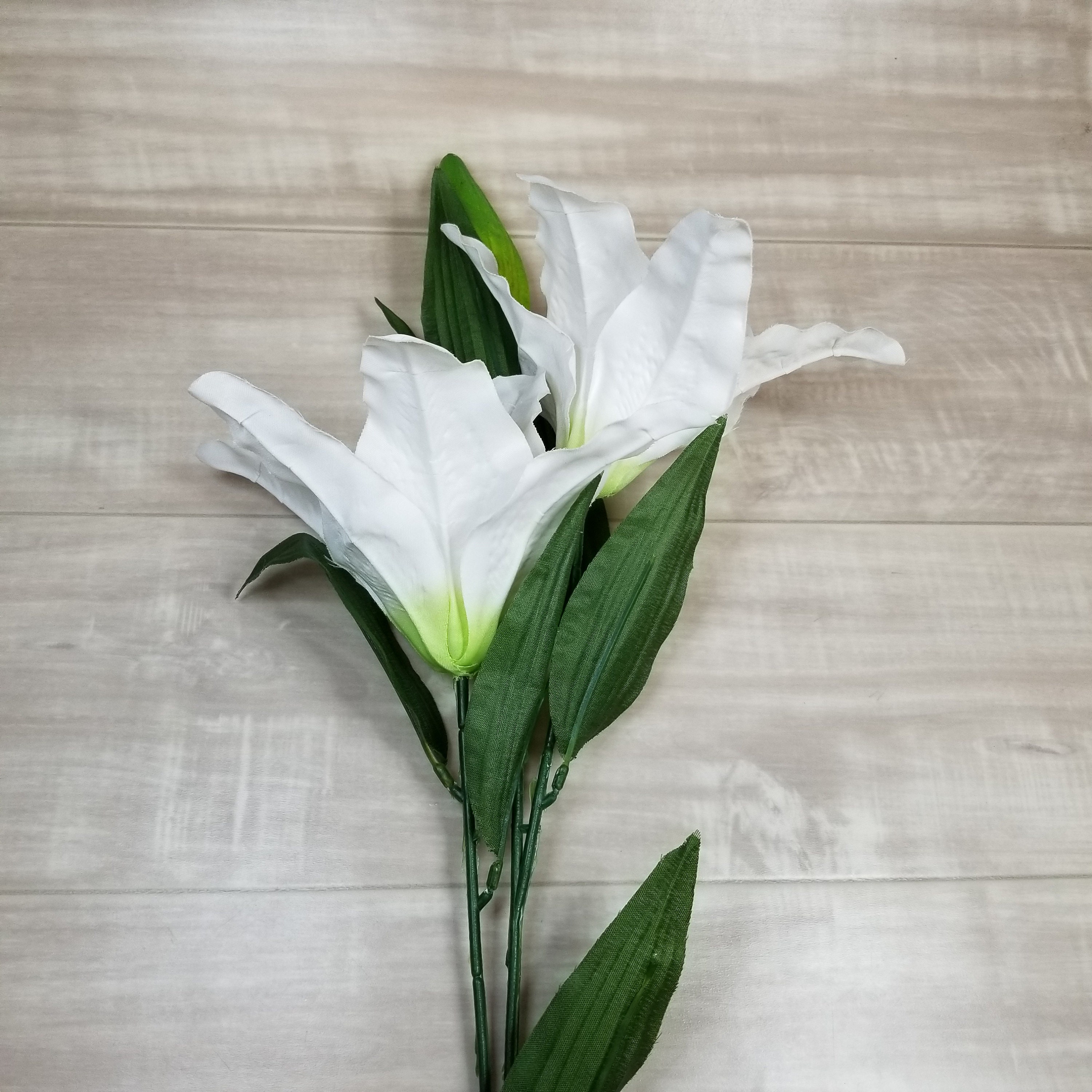 Artificial Silk White Lily-artificial White Lily Stem-faux White Lily ...