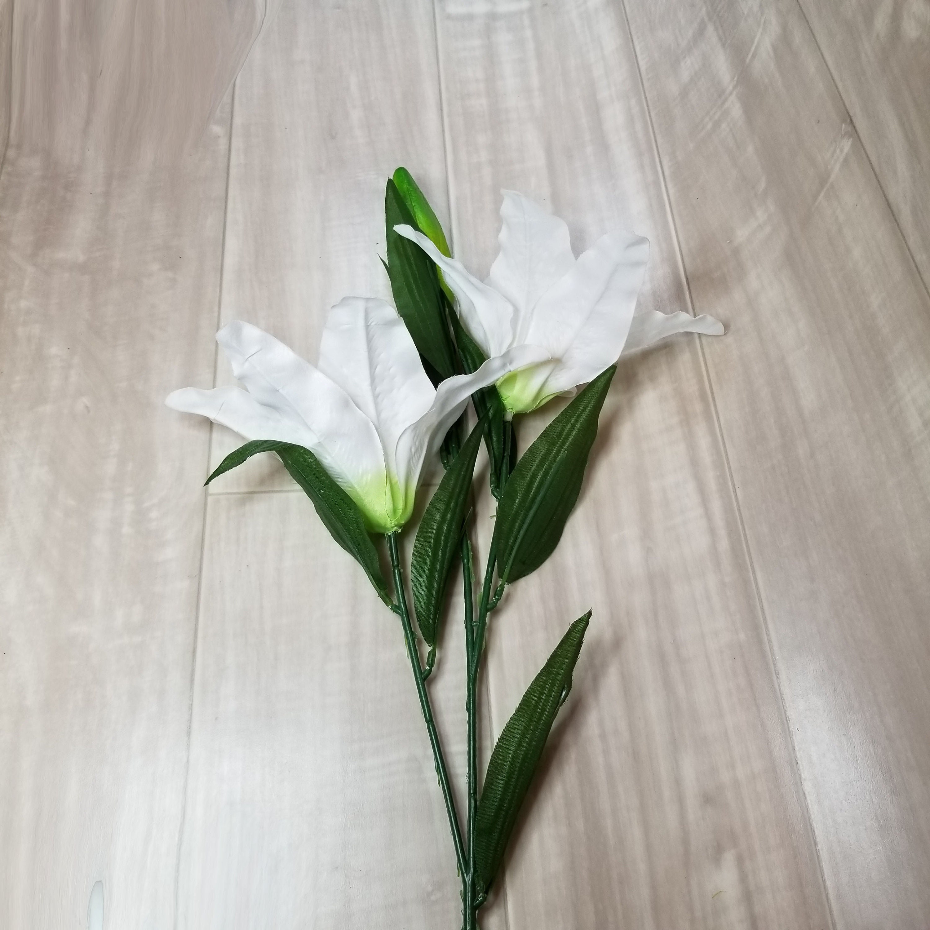 Artificial Silk White Lily-artificial White Lily Stem-faux White Lily ...