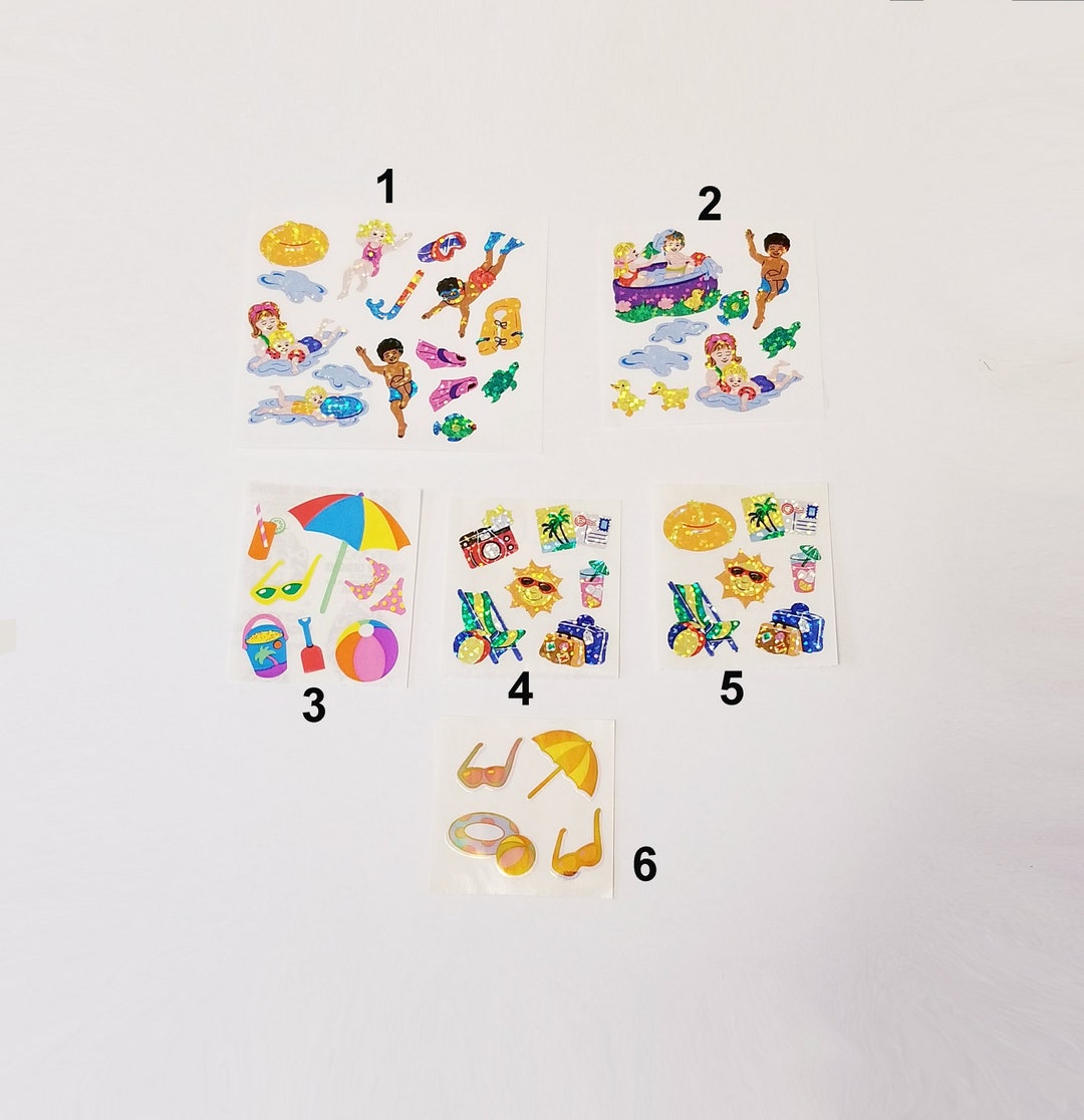 Vintage Summer Fun Stickers-summer Stickers-pool Stickers-kids Swimming ...