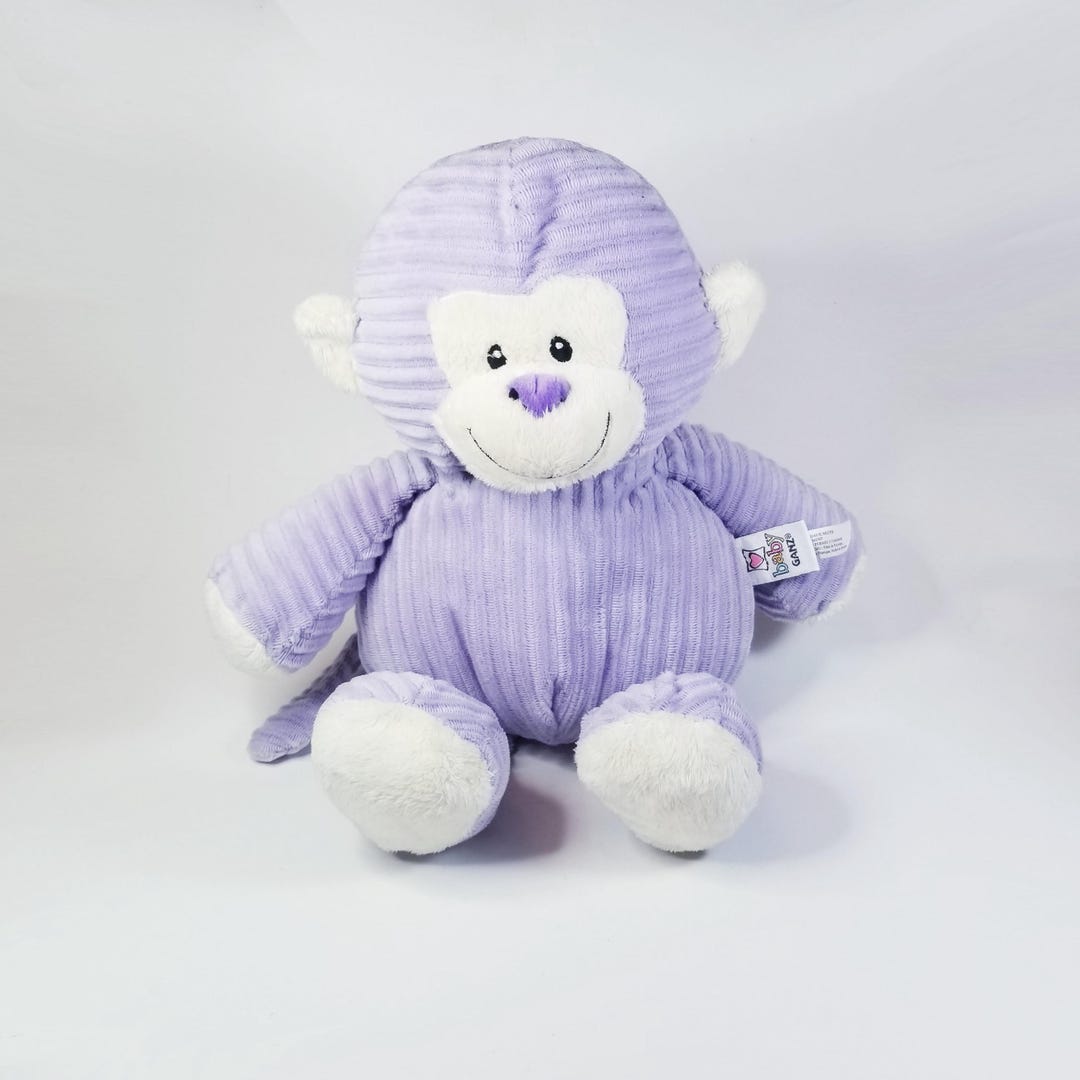 Vintage Baby Ganz Purple Corduroy Plush Monkey Rattle-baby Gift-gift ...