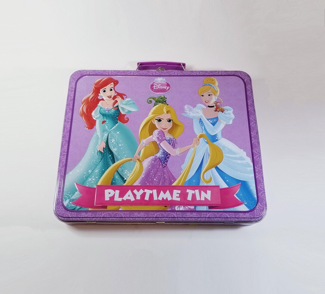 Vintage Disney Princess Metal Storage Box-embossed Disney Princess Tin ...