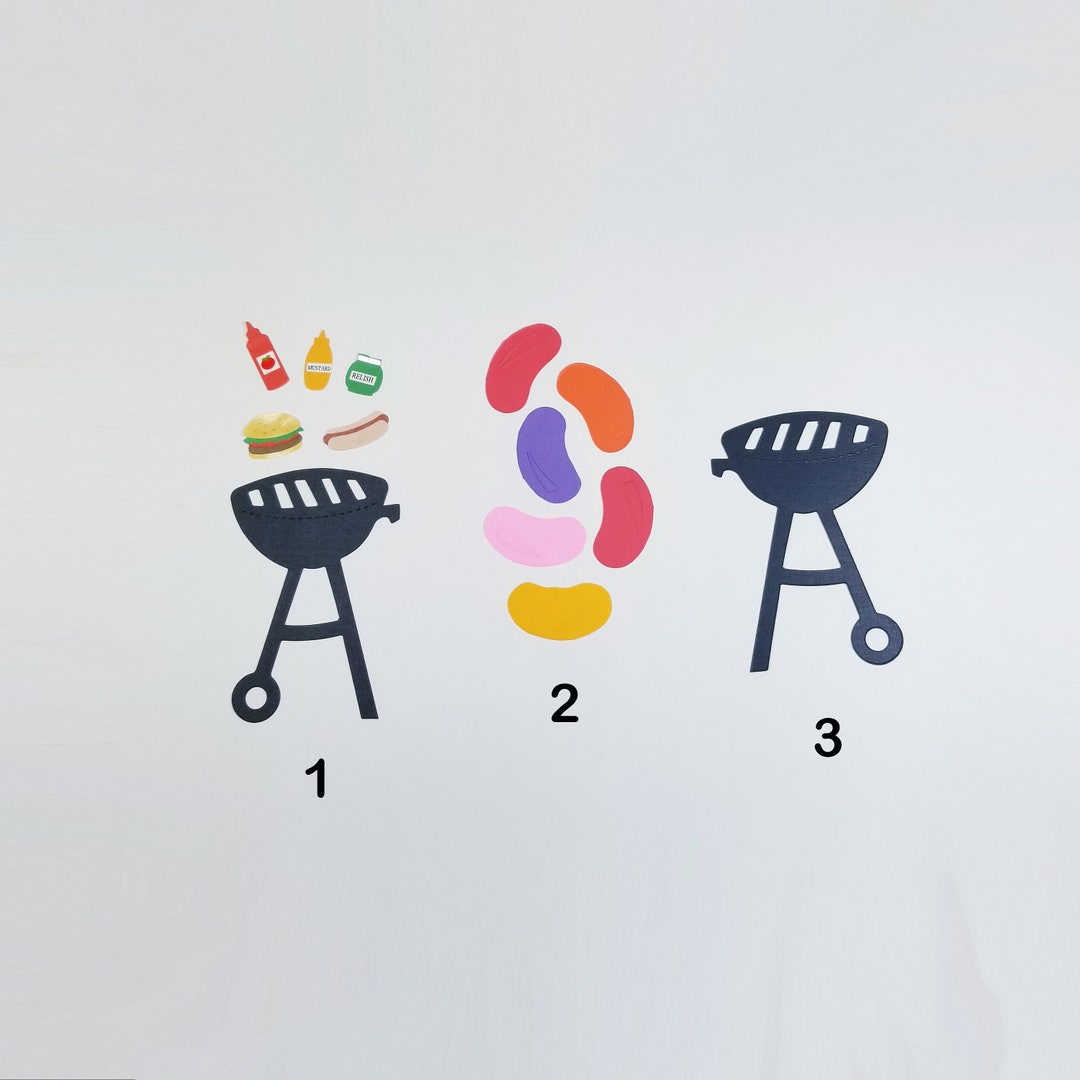 Vintage BBQ Grill, Jelly Beans Die Cuts-assorted Paper Die Cuts ...