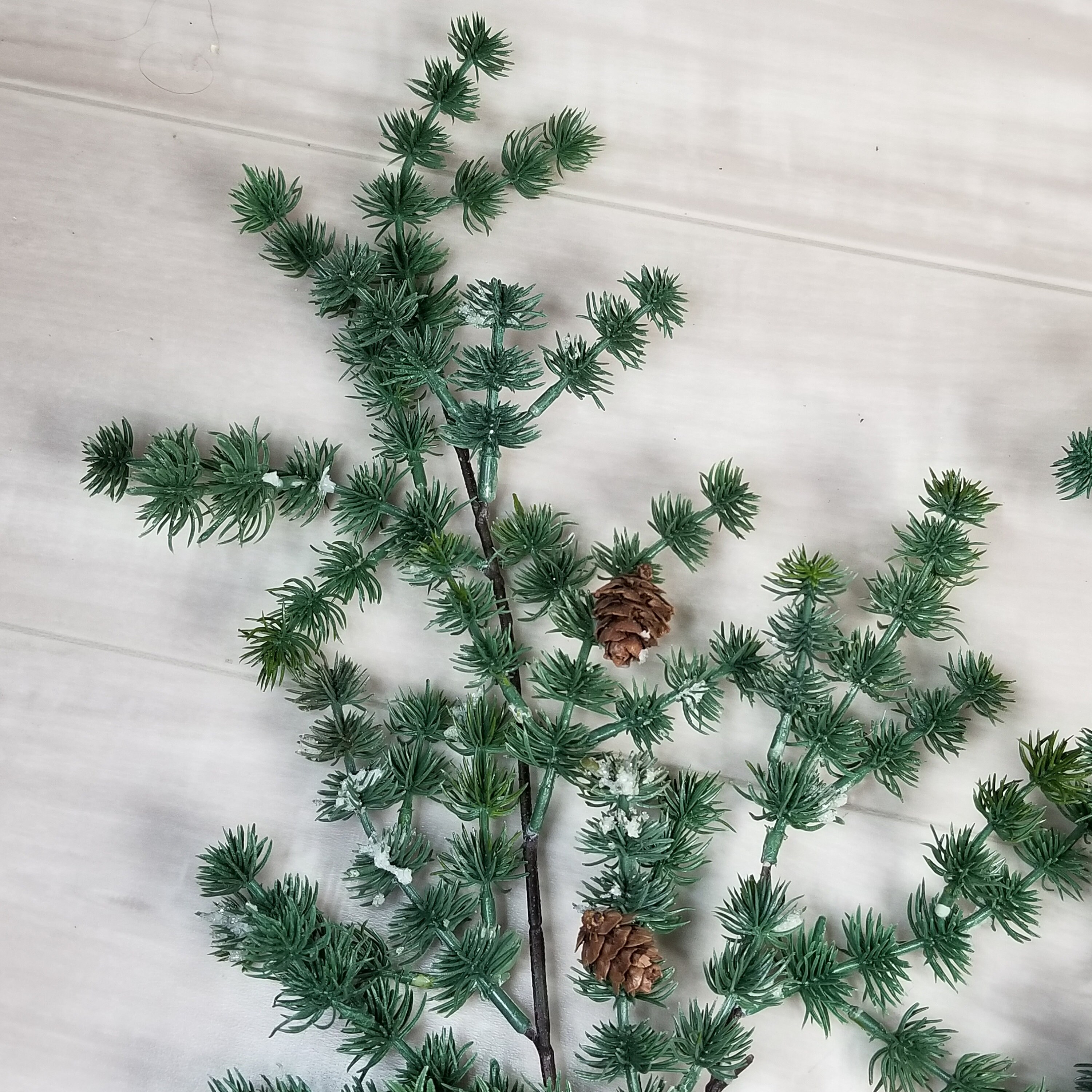 2 Artificial Atlas Cedar Branches With Mini Pinecones-artificial Cedar ...
