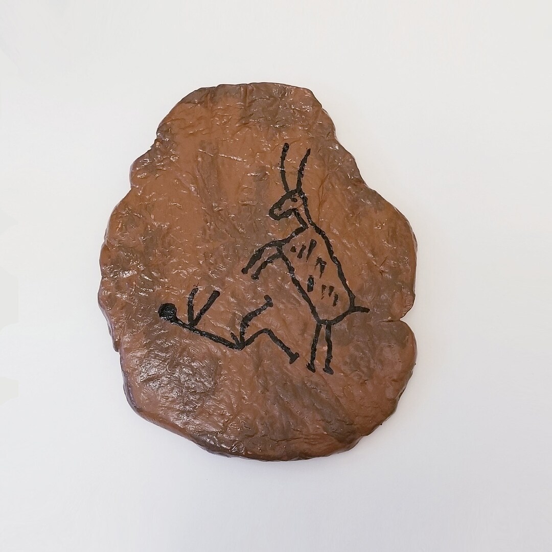 The Kill-caveman Hunt Cave Painting-prehistoric Cave Art on Hanging ...