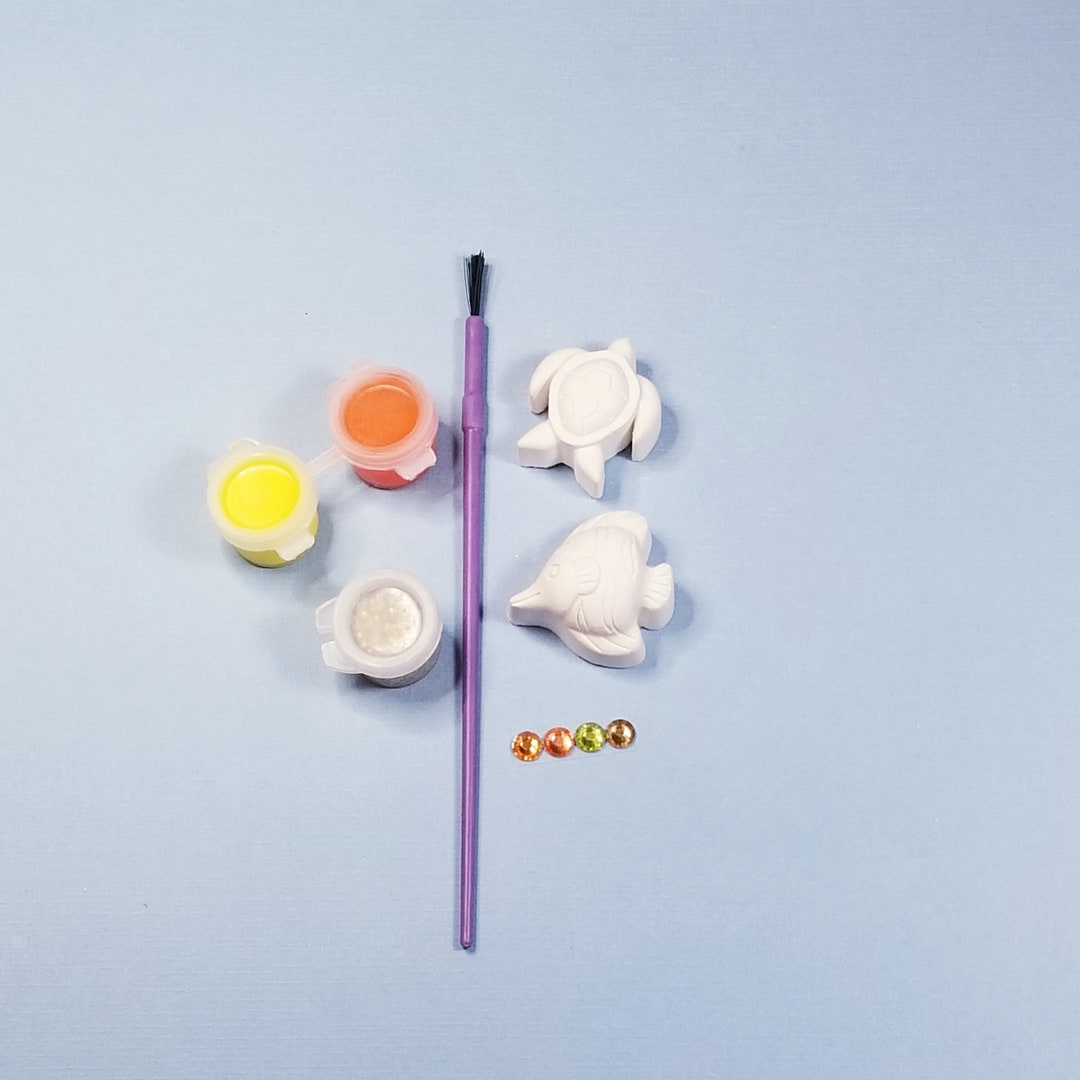 Turtle and Fish Paint Your Own Plaster Craft Kit-ocean Life Painting ...