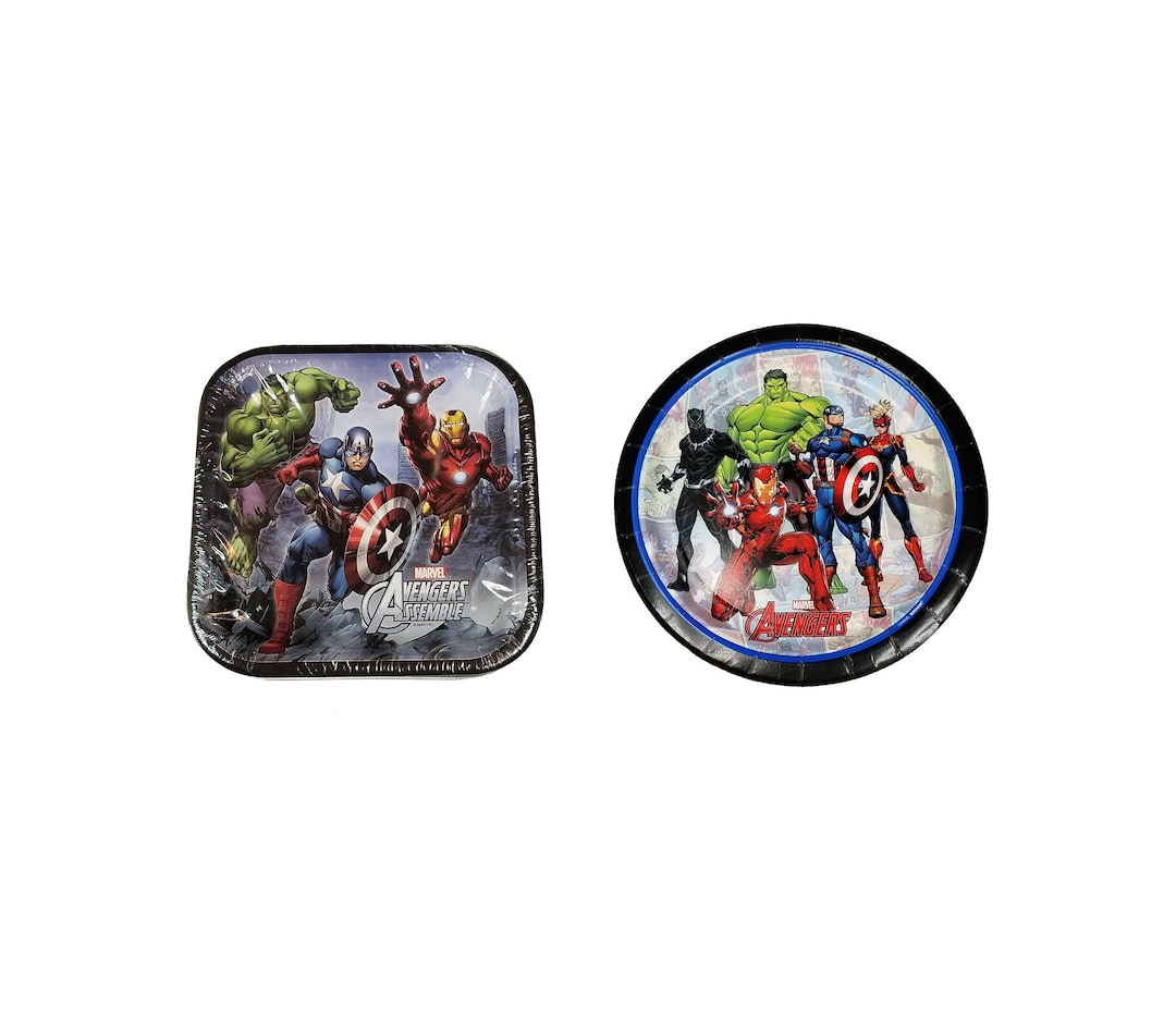 Avengers Plates-marvel Avengers Birthday Theme Party Plates-superhero ...