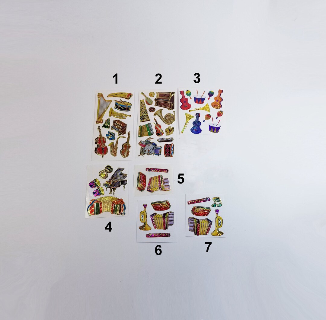 Vintage Musical Instruments 2 Scrapbooking Sticker-scrapbook Stickers ...