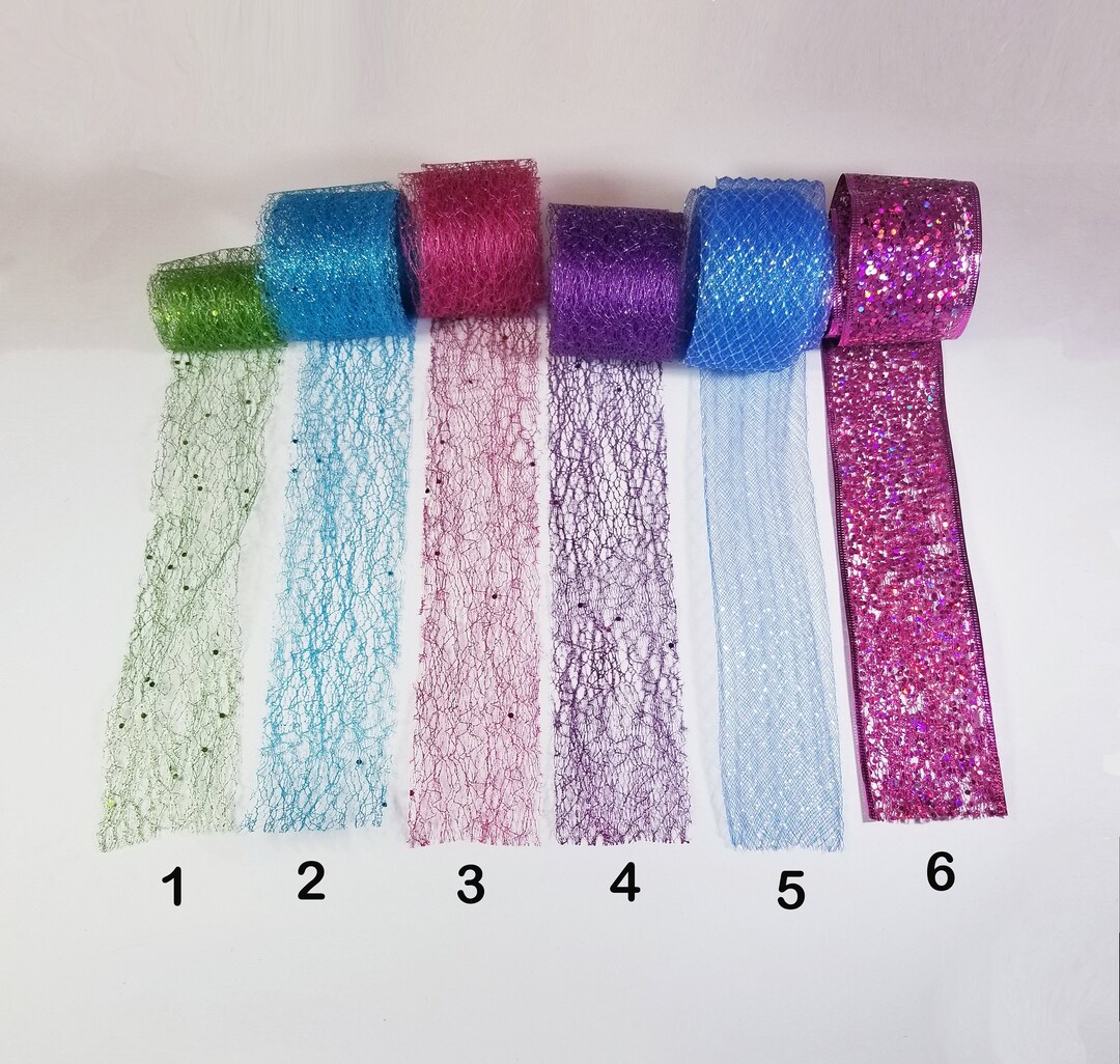 Vintage Glitter Net Ribbon, Mesh Ribbon, Ribbon for Bow, Embellish ...