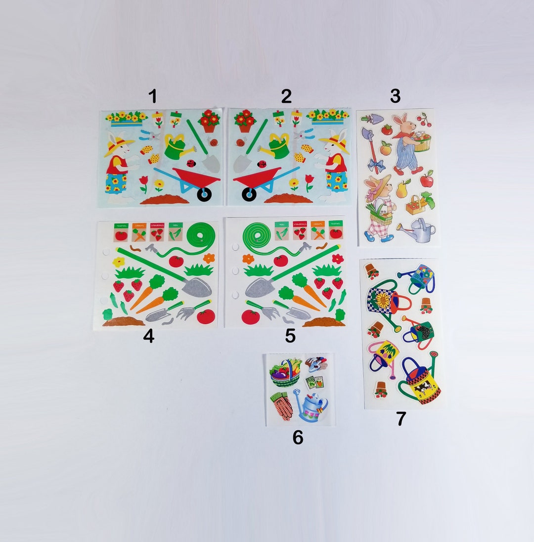 Vintage Gardening Stickers-vegetable Garden-flower Garden-gardening ...