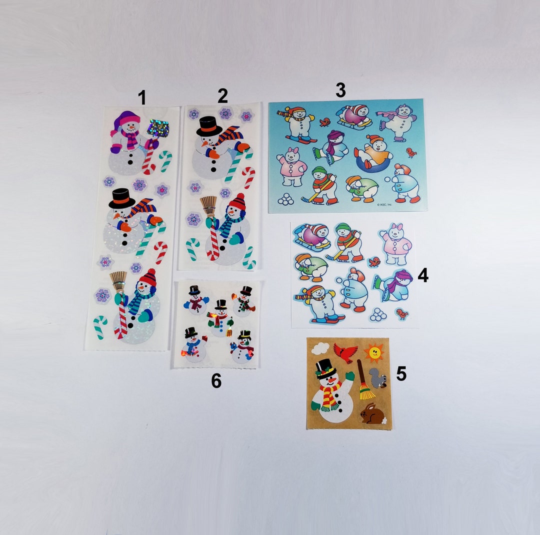 Vintage Snowman Stickers-frosty the Snowman Stickers-snowman Snow Day ...