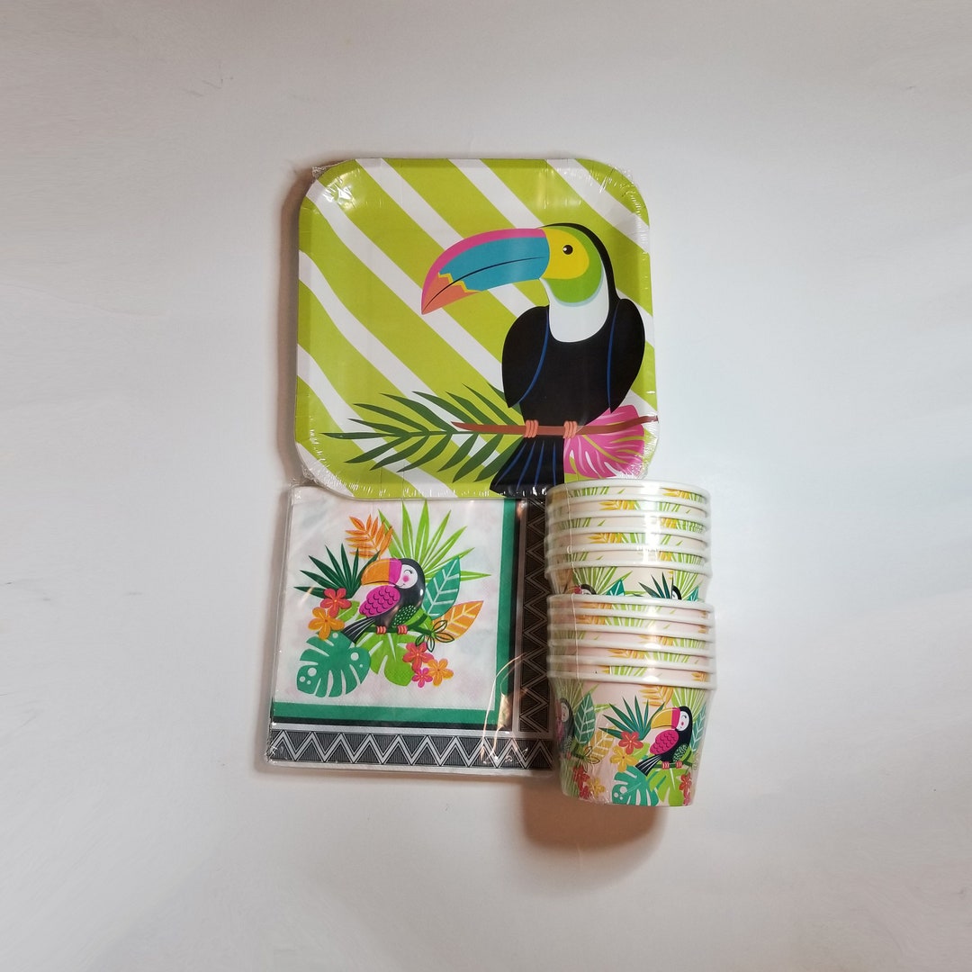 Toucan Party Set-toucan Tableware-summer Party-tropical Party-jungle ...