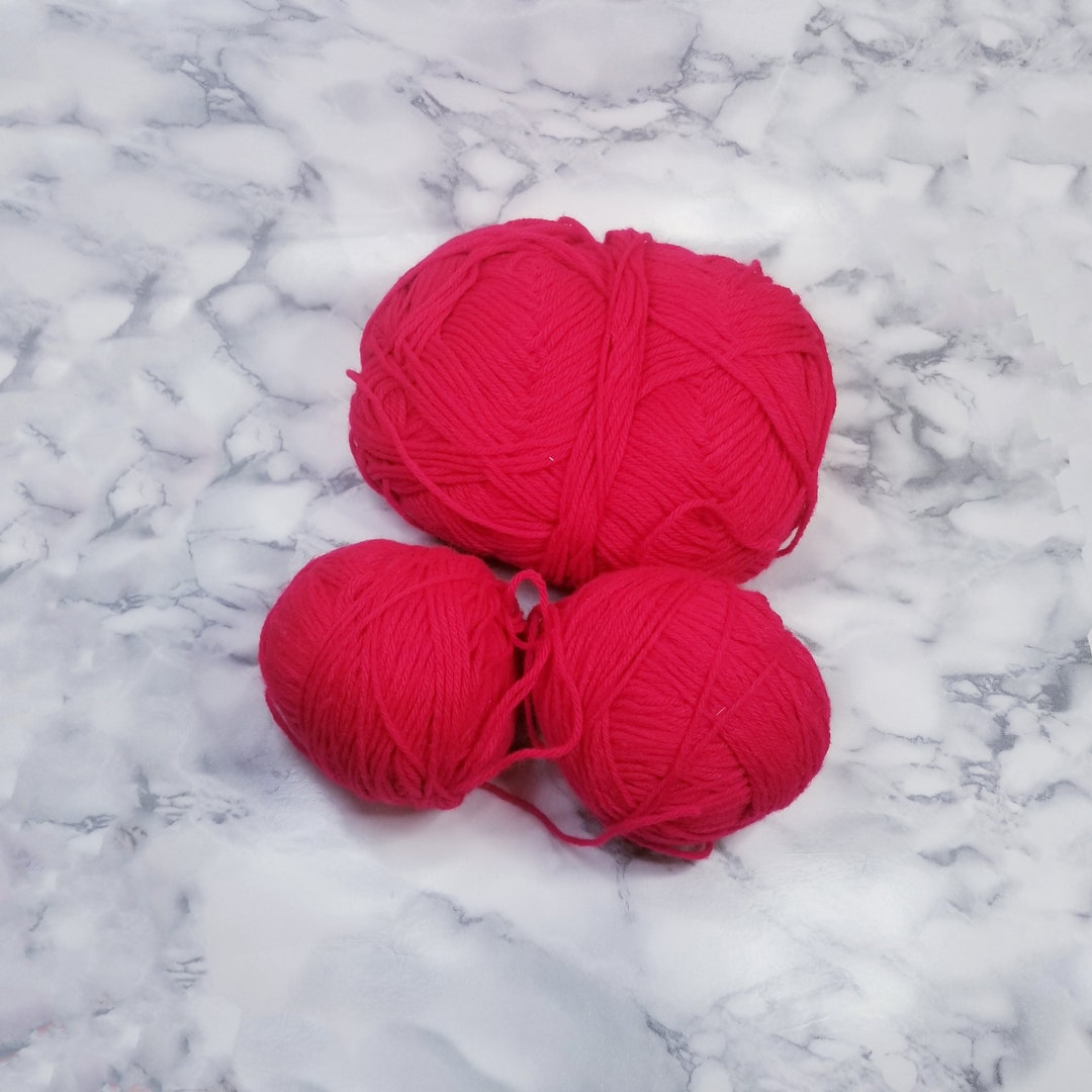 Red Worsted Yarn-destash Yarn-knitting Yarn-crochet Yarn-crafting ...